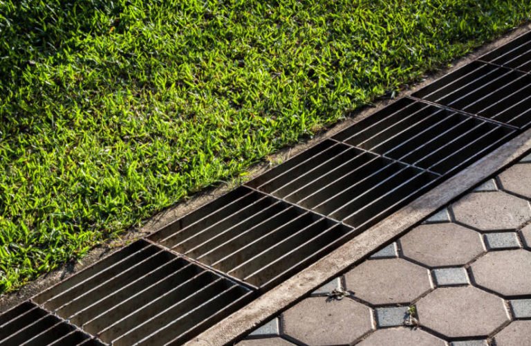 Drainage Systems in the Suburban Area Surface Drainage - Best Landscape ...