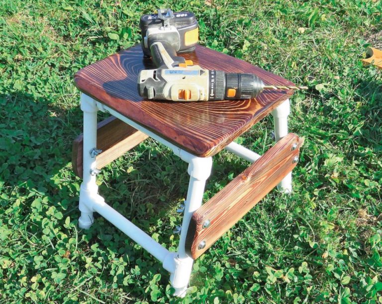 Folding Stool Made Of Board And Polypropylene Pipes - Best Landscape Ideas
